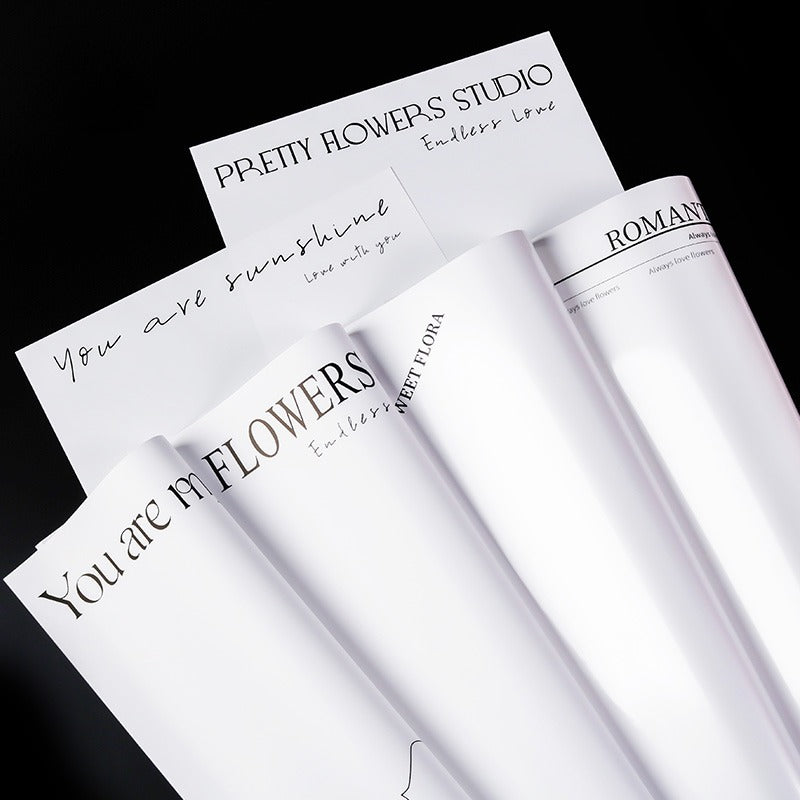 Waterproof Stylish White Wrap Paper Pack 40 (30x45cm) – Floral Supplies ...