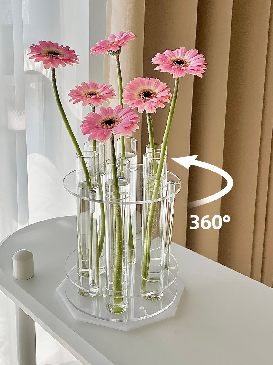 Rotating Clear Glass Test Tube Vase – Floral Supplies Store