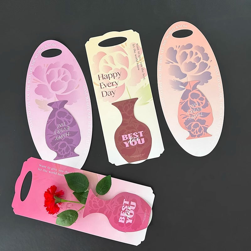 10pcs Mother's Day Single Stem Flower Cards – Floral Supplies Store