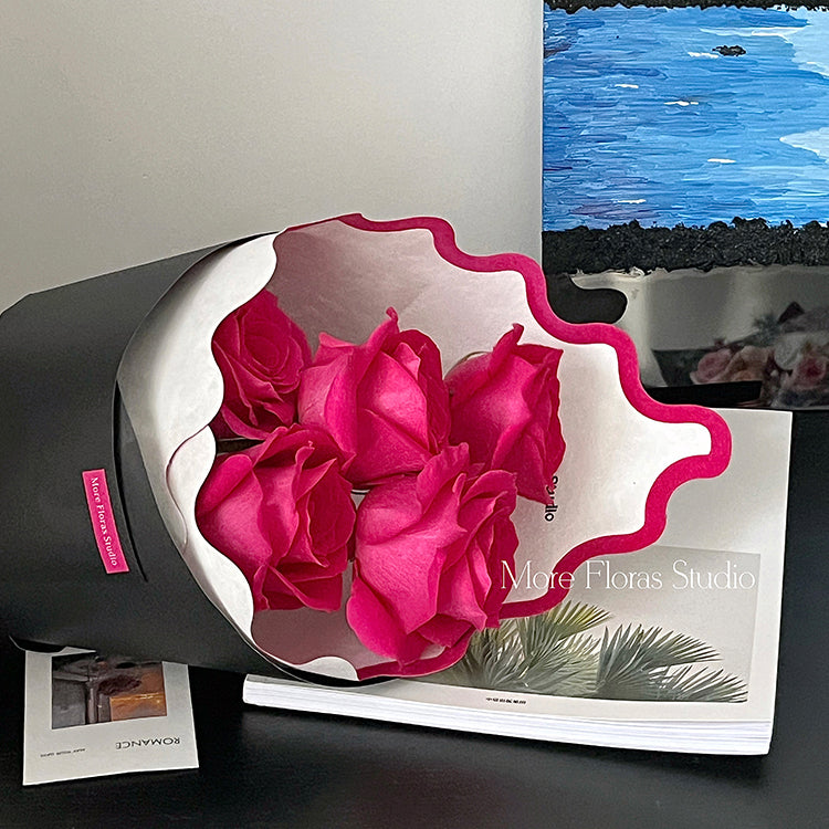 Floral Wrap Paper with Velvet Edged Waves Pack 20 (53x42cm) – Floral ...