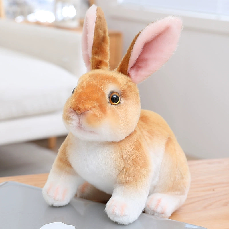 Realistic Plush Bunny Stuffed Animal Toy 30cm – Floral Supplies Store