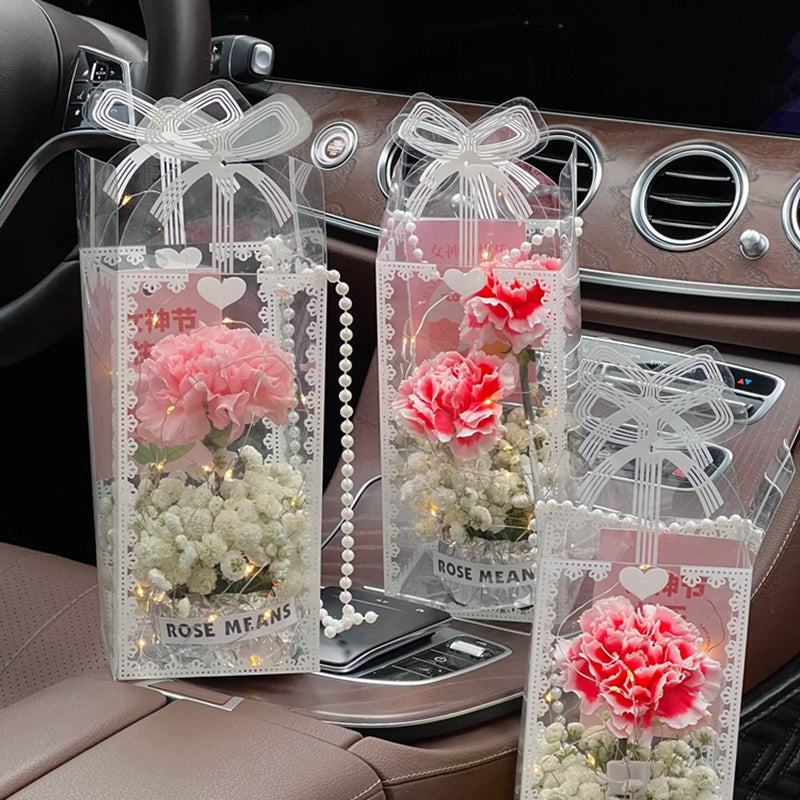 10pcs Transparent PVC Flower Box for Mother's Day – Floral Supplies Store