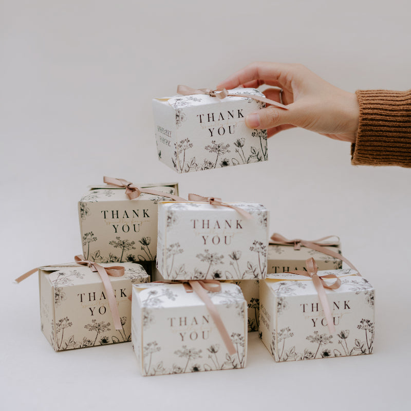 10pcs Small Nature-themed Thank You Gift Box – Floral Supplies Store