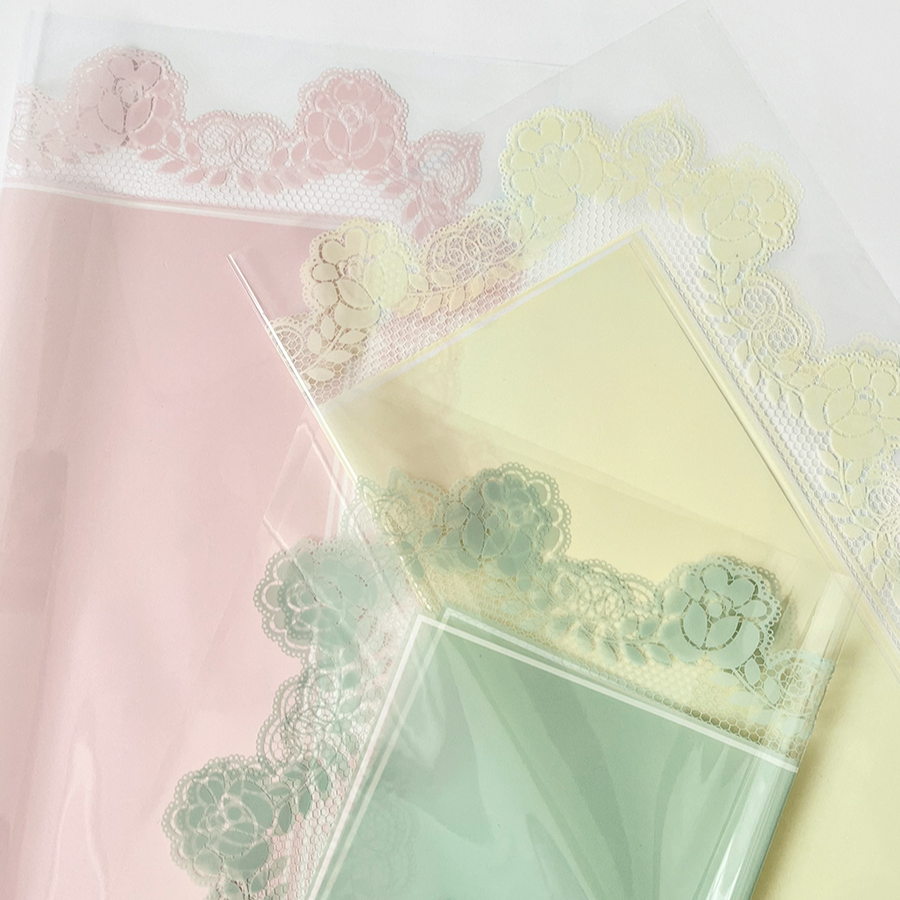 Cellophane Wrap with Floral Lace Border Pack 20 (57x57cm) – Floral ...