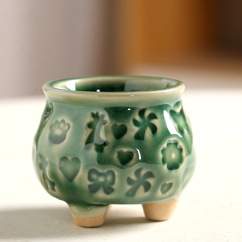 Set of 6 Mini Ceramic Pots with Drainage – Floral Supplies Store